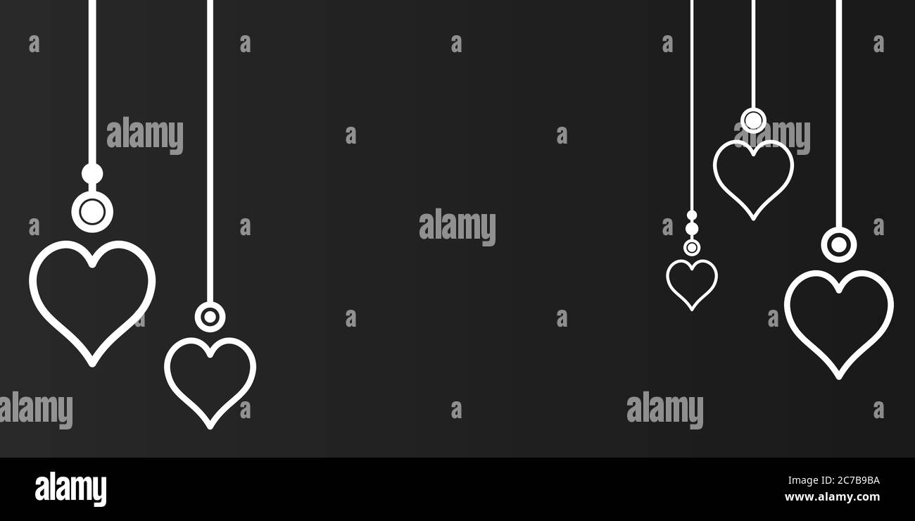 Special Frame border illustration with creatively aligned hearts for ...