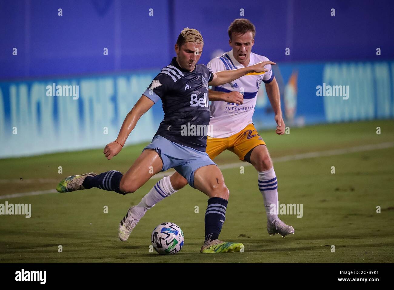 Orlando, Florida, USA. July 15, 2020: Vancouver Whitecaps midfielder ...