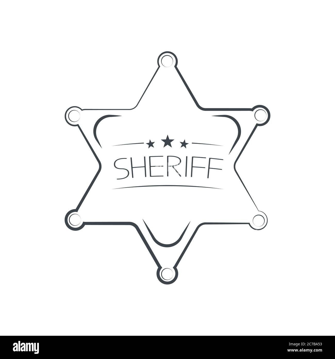 Sherrif star Stock Vector Images - Alamy