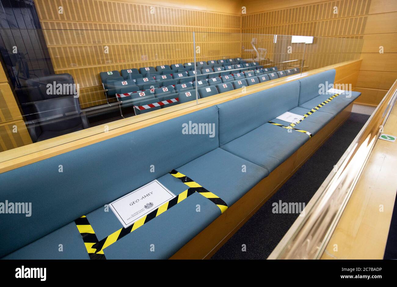 Jury via video link hi-res stock photography and images - Alamy