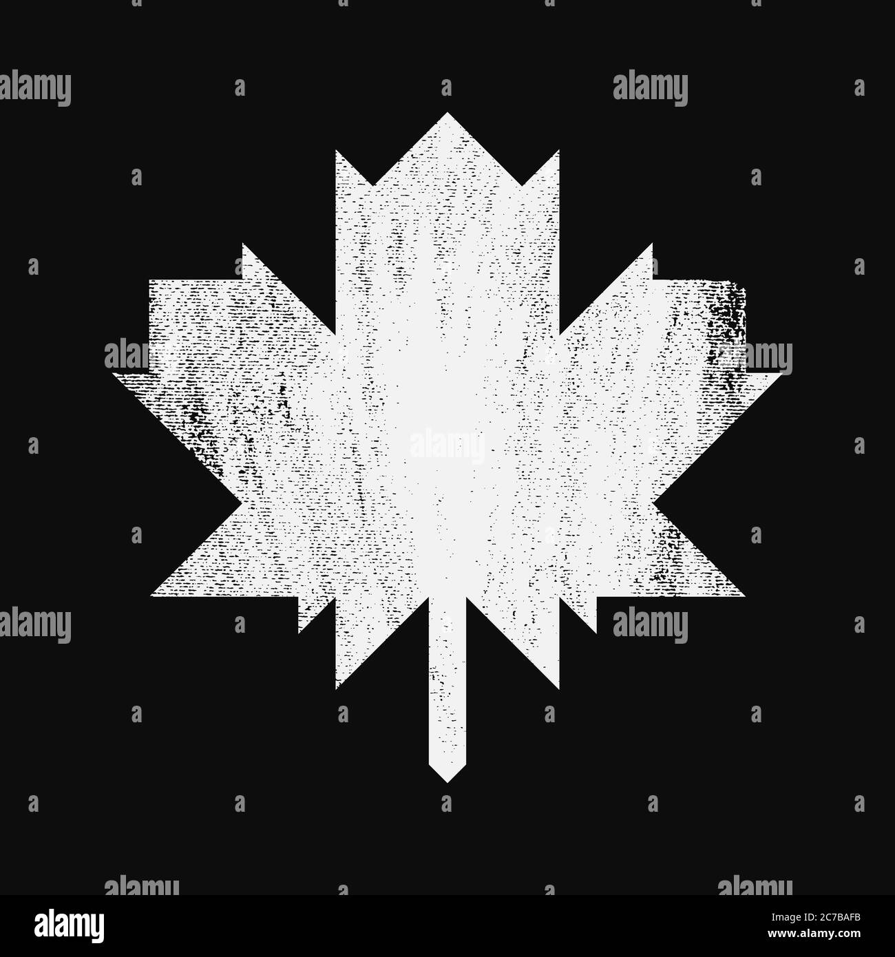 Icon of maple leaf with textured effect Stock Vector Image & Art - Alamy