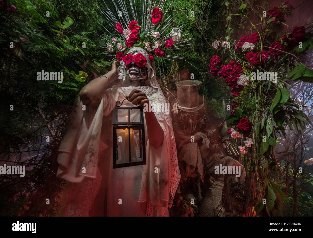 Fabulous stylization of Santa Muerte - Holy Death - modern religious ...