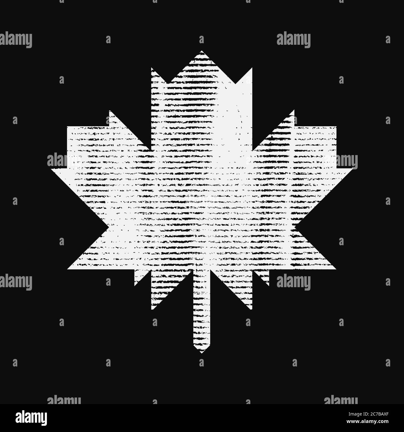 Icon of maple leaf with textured effect Stock Vector Image & Art - Alamy