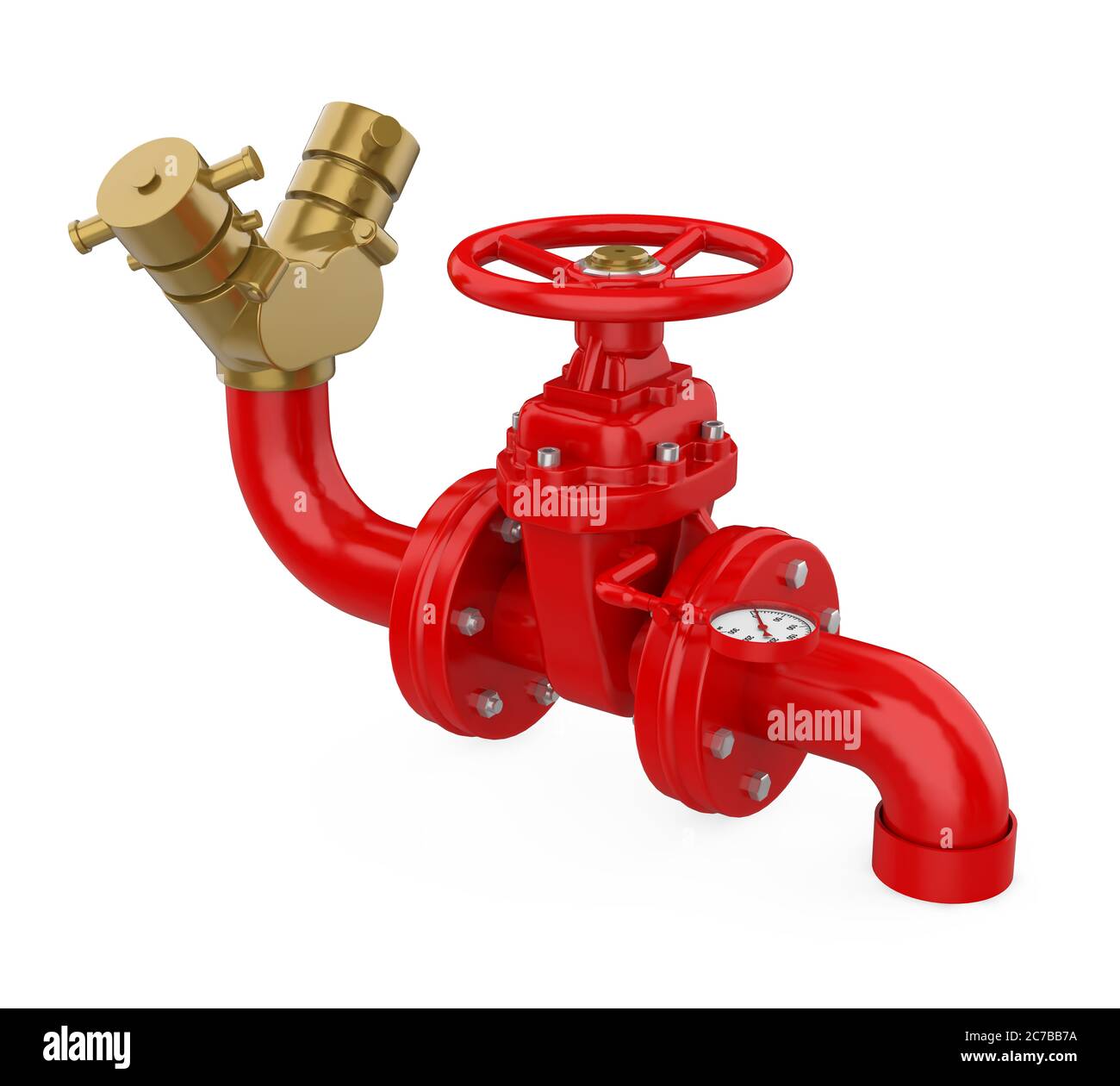 Fire Fighting Pipe Isolated Stock Photo - Alamy