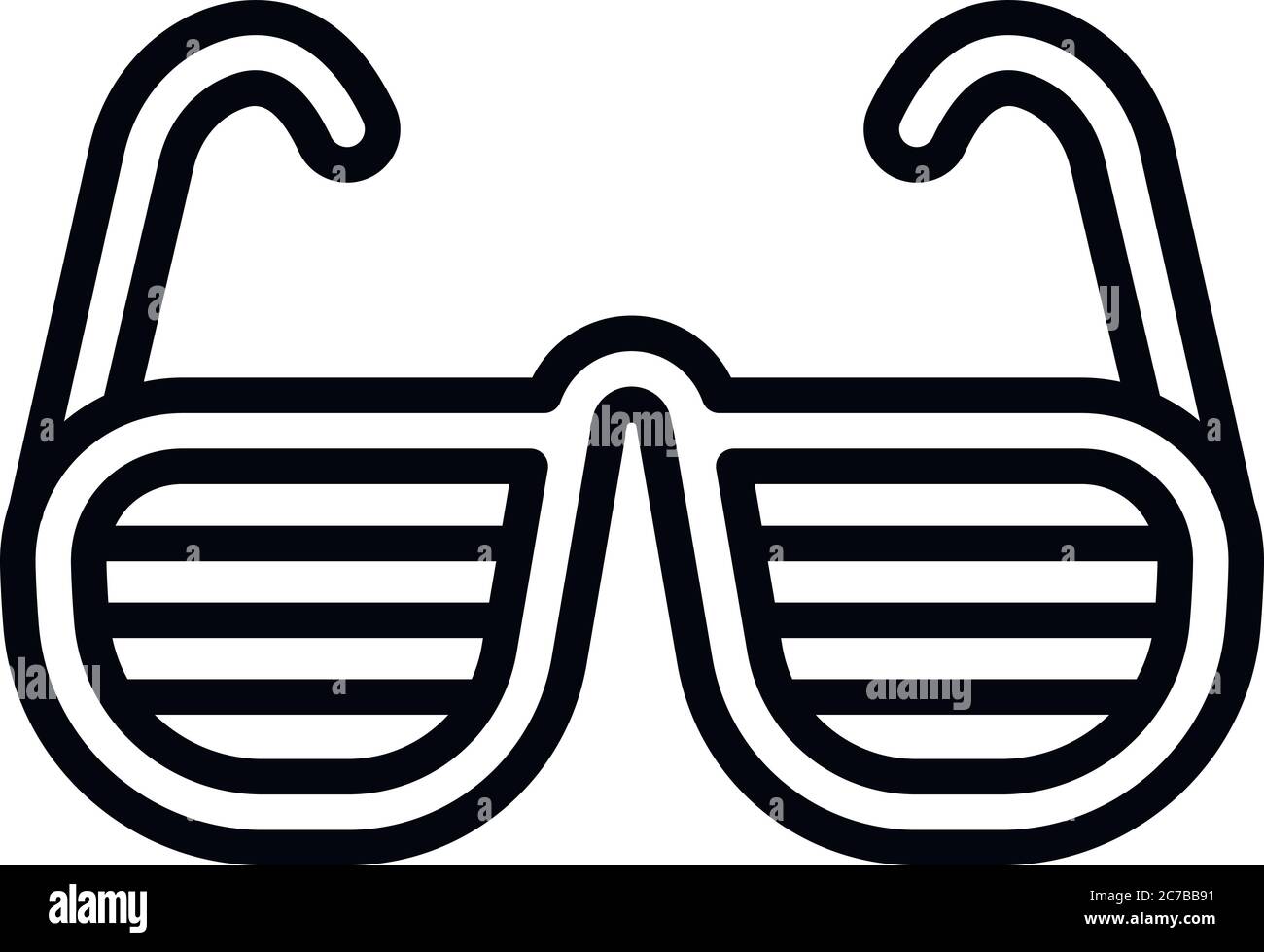 Hiphop eyeglasses icon. Outline hiphop eyeglasses vector icon for web ...