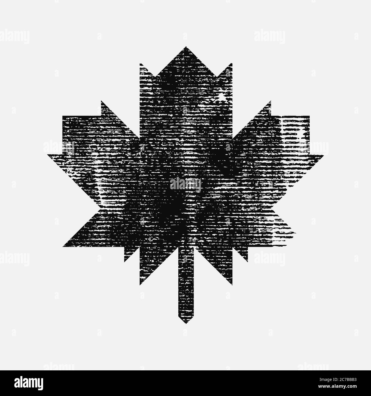 Icon of maple leaf with textured effect Stock Vector Image & Art - Alamy