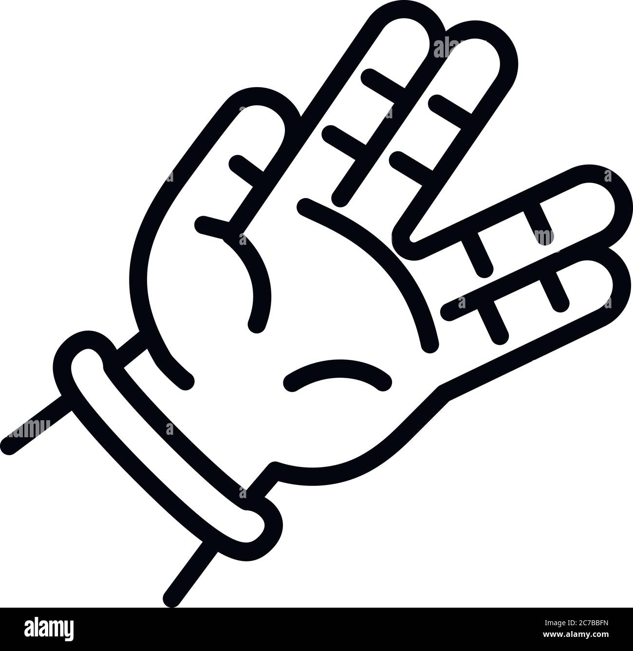 Hiphop hand sign icon. Outline hiphop hand sign vector icon for web ...