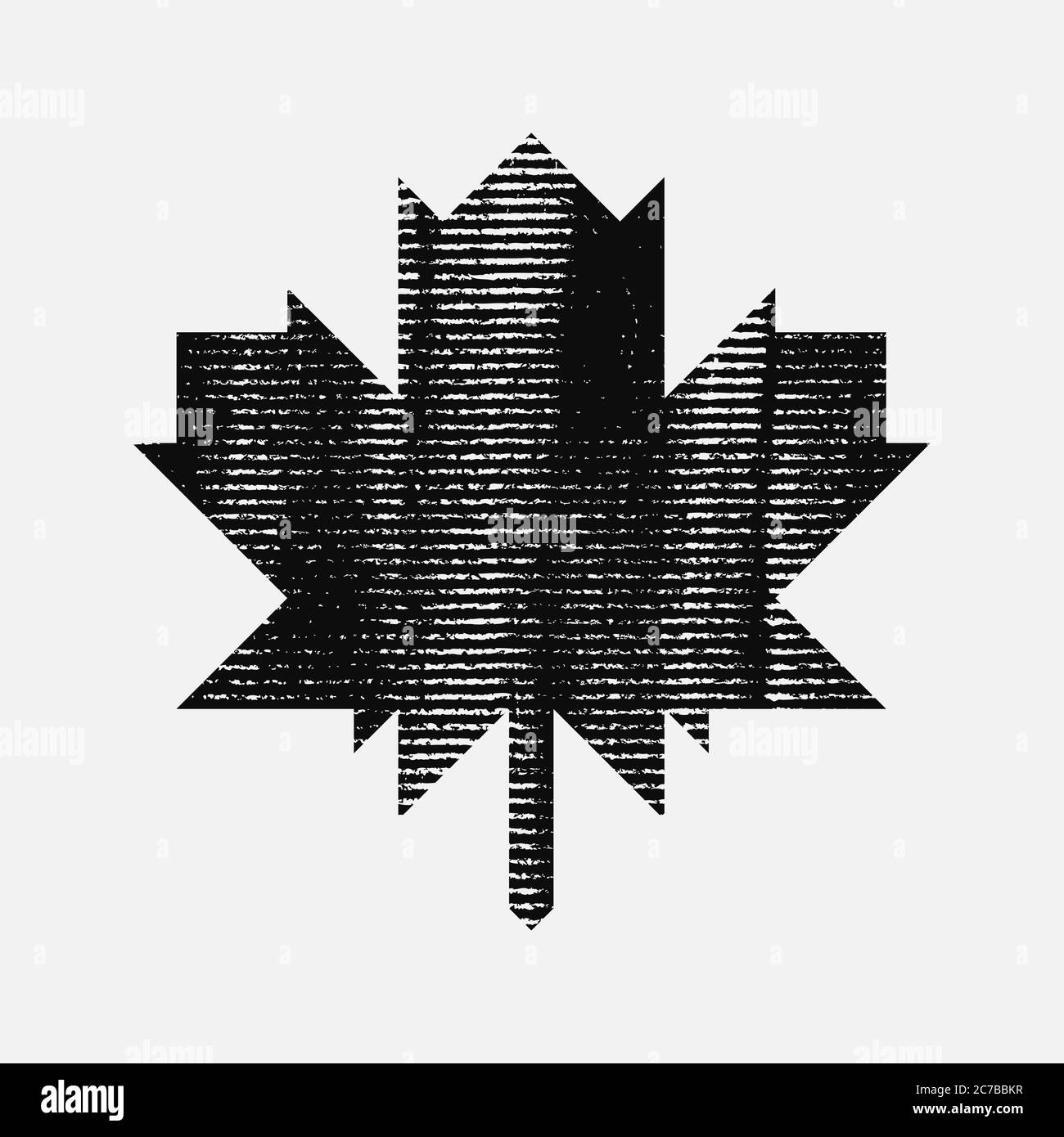 Icon of maple leaf with textured effect Stock Vector Image & Art - Alamy