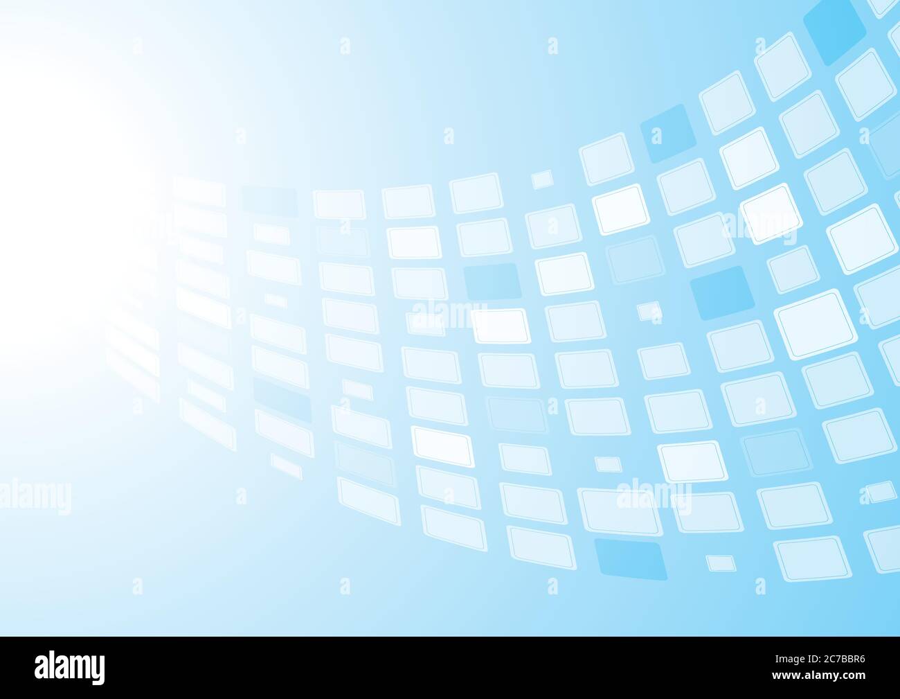 Tech geometric bright blue background with squares. Vector design Stock ...
