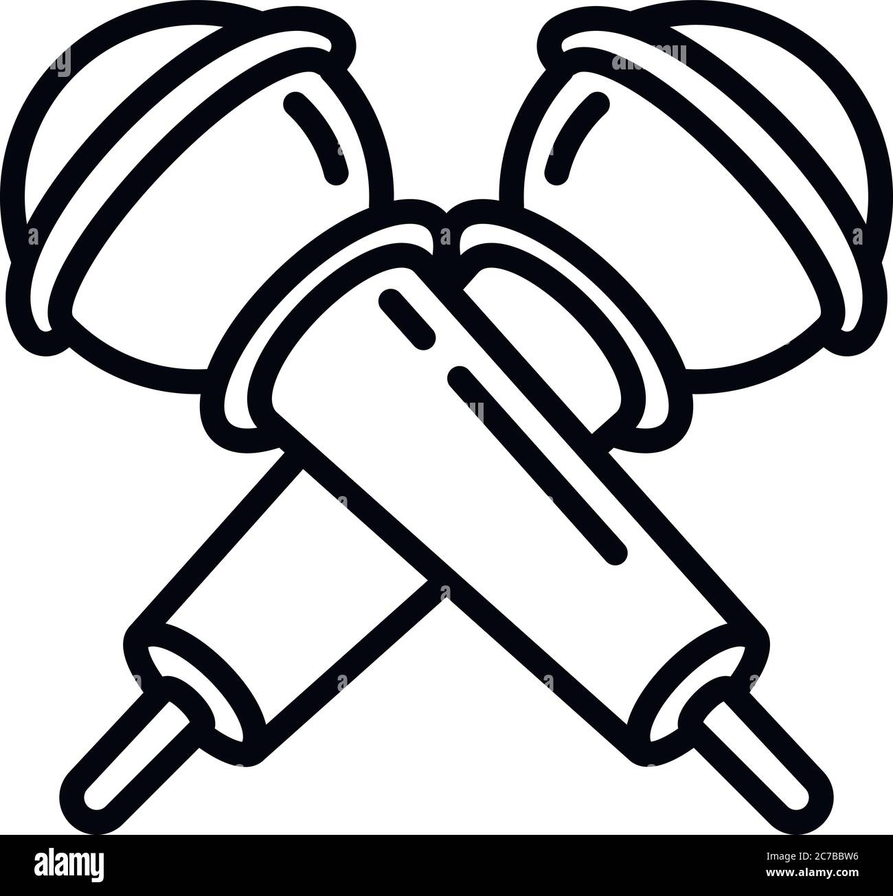 Crossed microphone icon. Outline crossed microphone vector icon for web ...