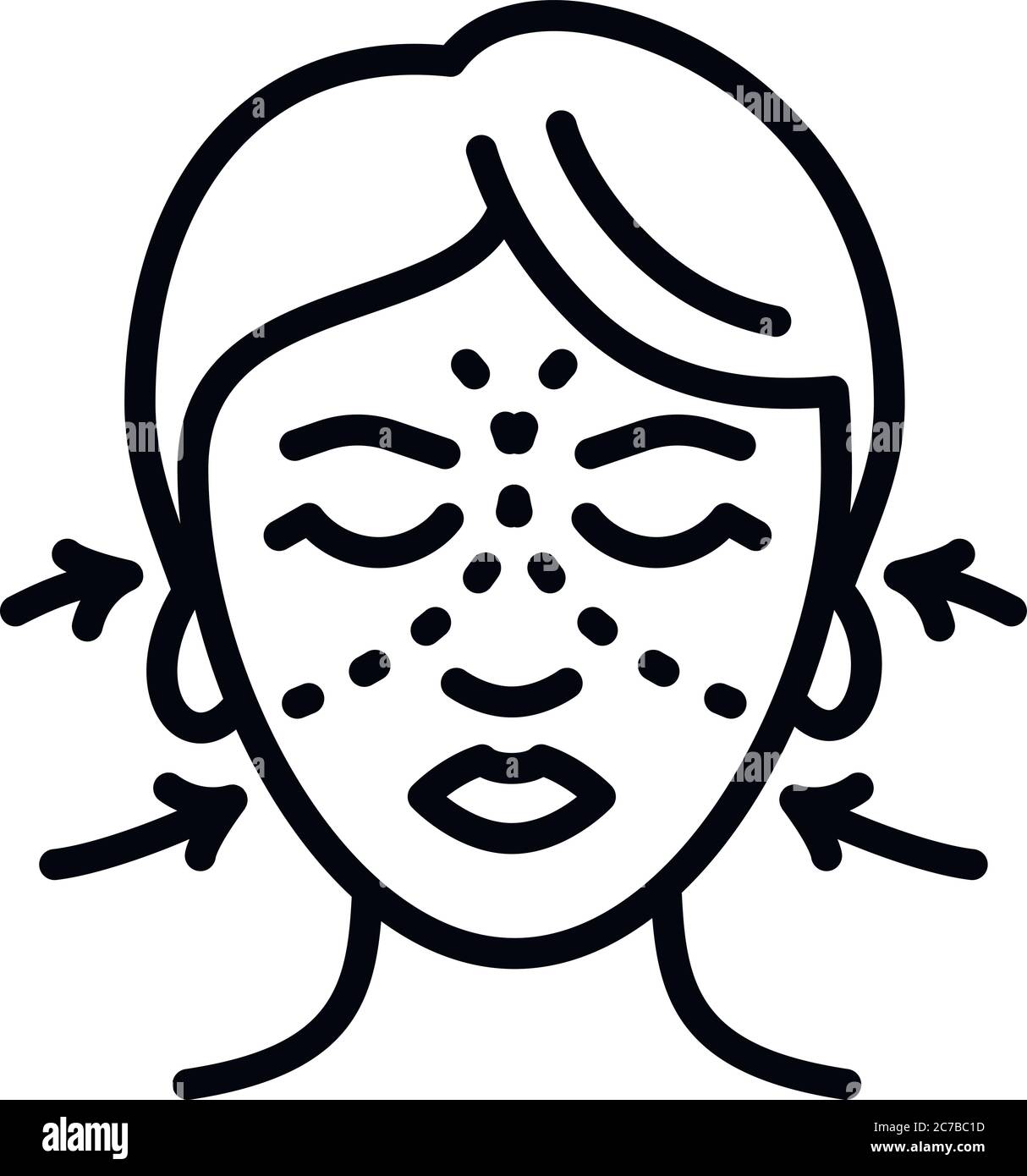Under eye lifting icon. Outline under eye lifting vector icon for web ...