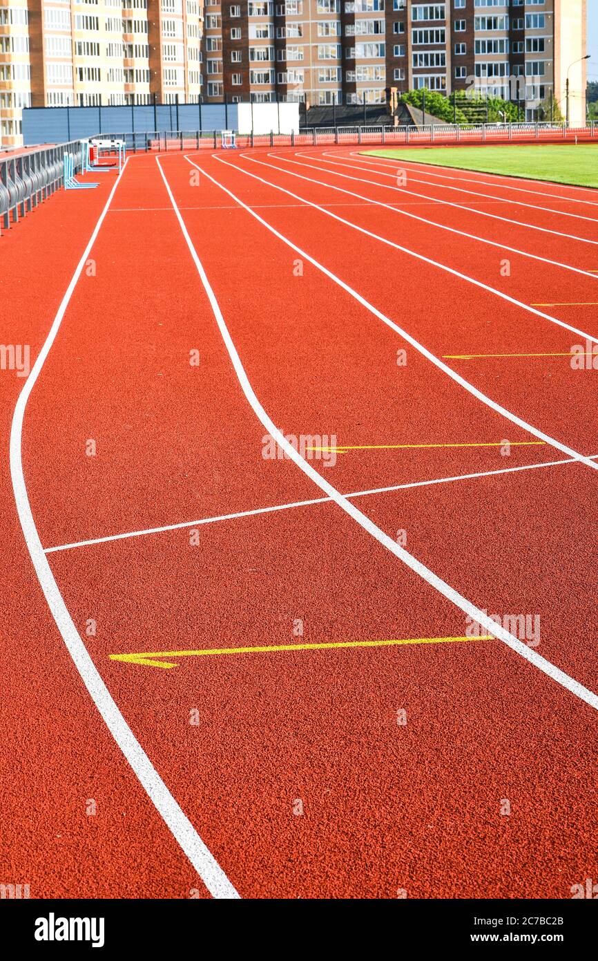 Sport running track for running and jogging for excercise and ...