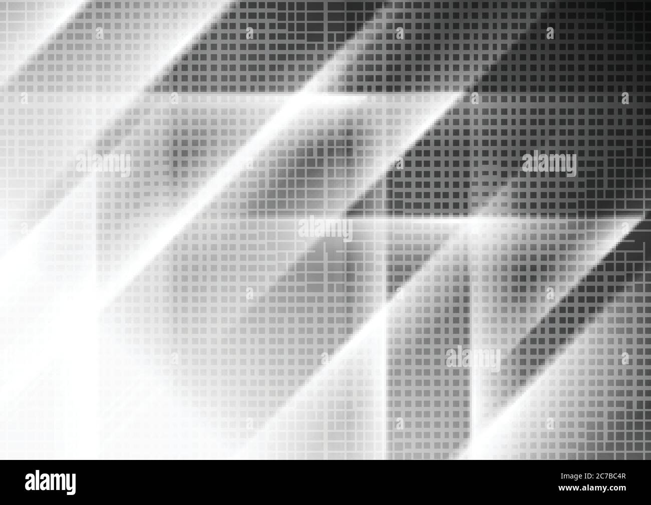 Contrast white and black tech geometric background. Vector graphic ...