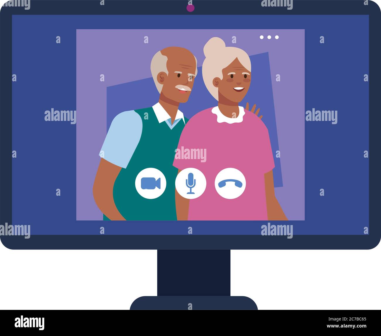 Old man and woman in conversation Stock Vector Images - Alamy