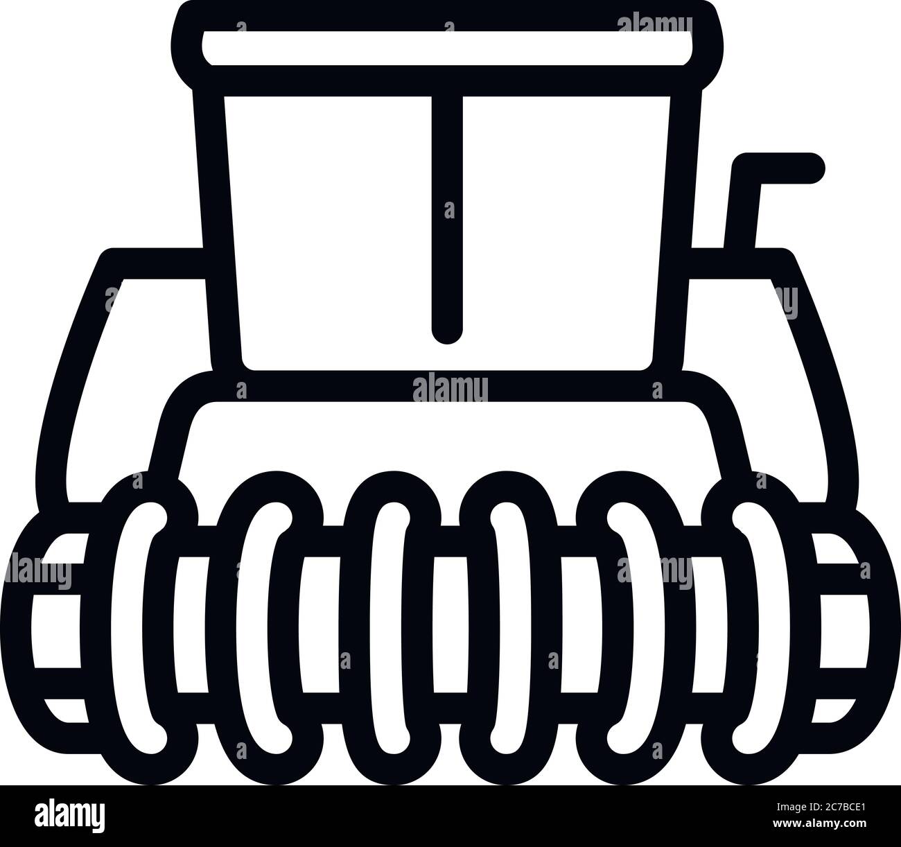 Farm combine icon. Outline farm combine vector icon for web design ...