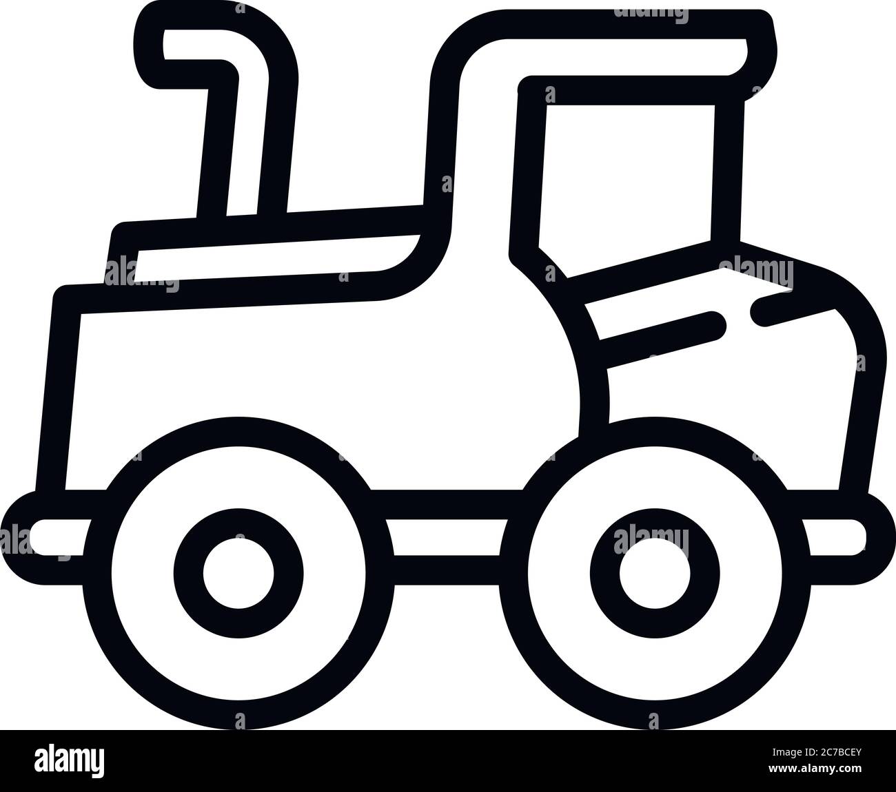 Bulldozer icon. Outline bulldozer vector icon for web design isolated ...