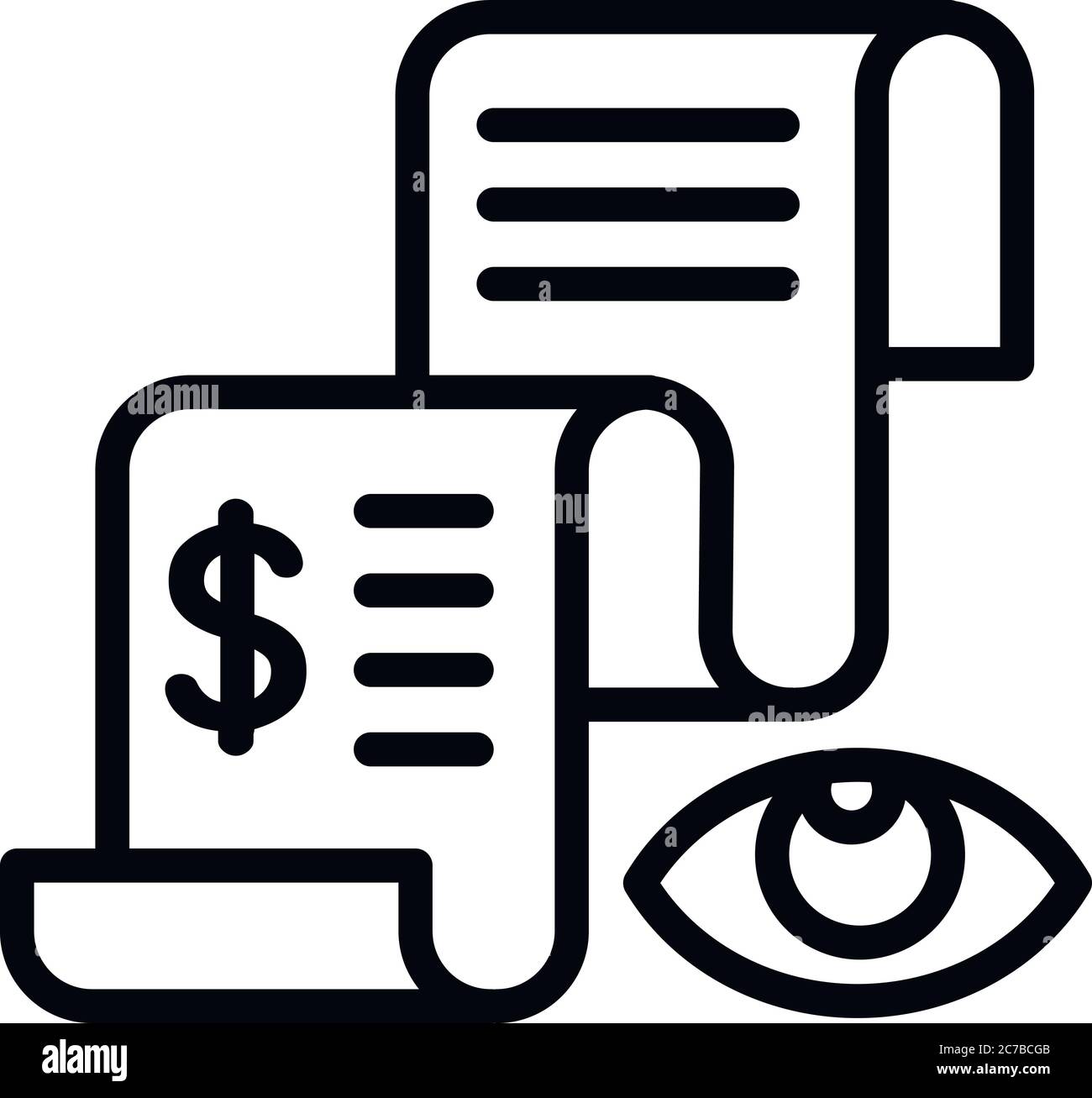 See expense report icon. Outline see expense report vector icon for web ...