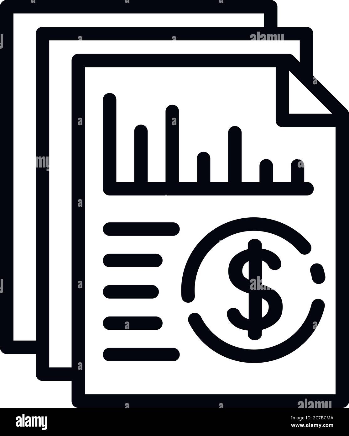 Accounting paper icon. Outline accounting paper vector icon for web ...