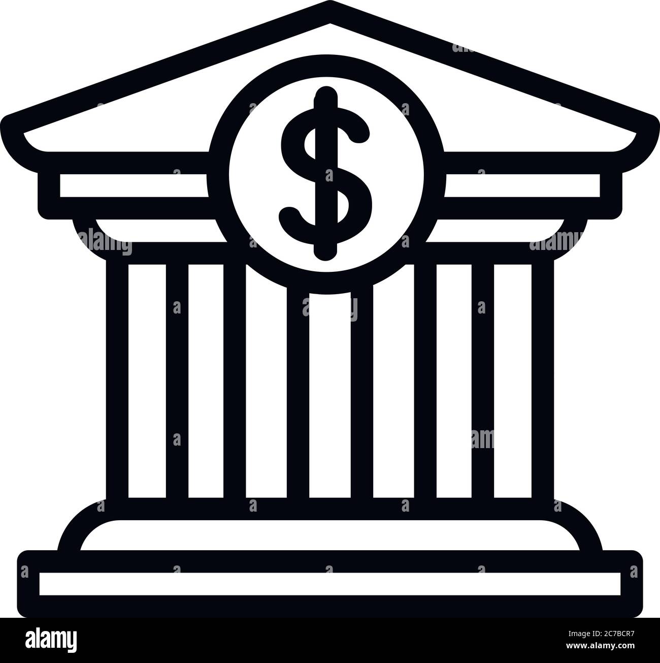 Credit money bank icon. Outline credit money bank vector icon for web ...