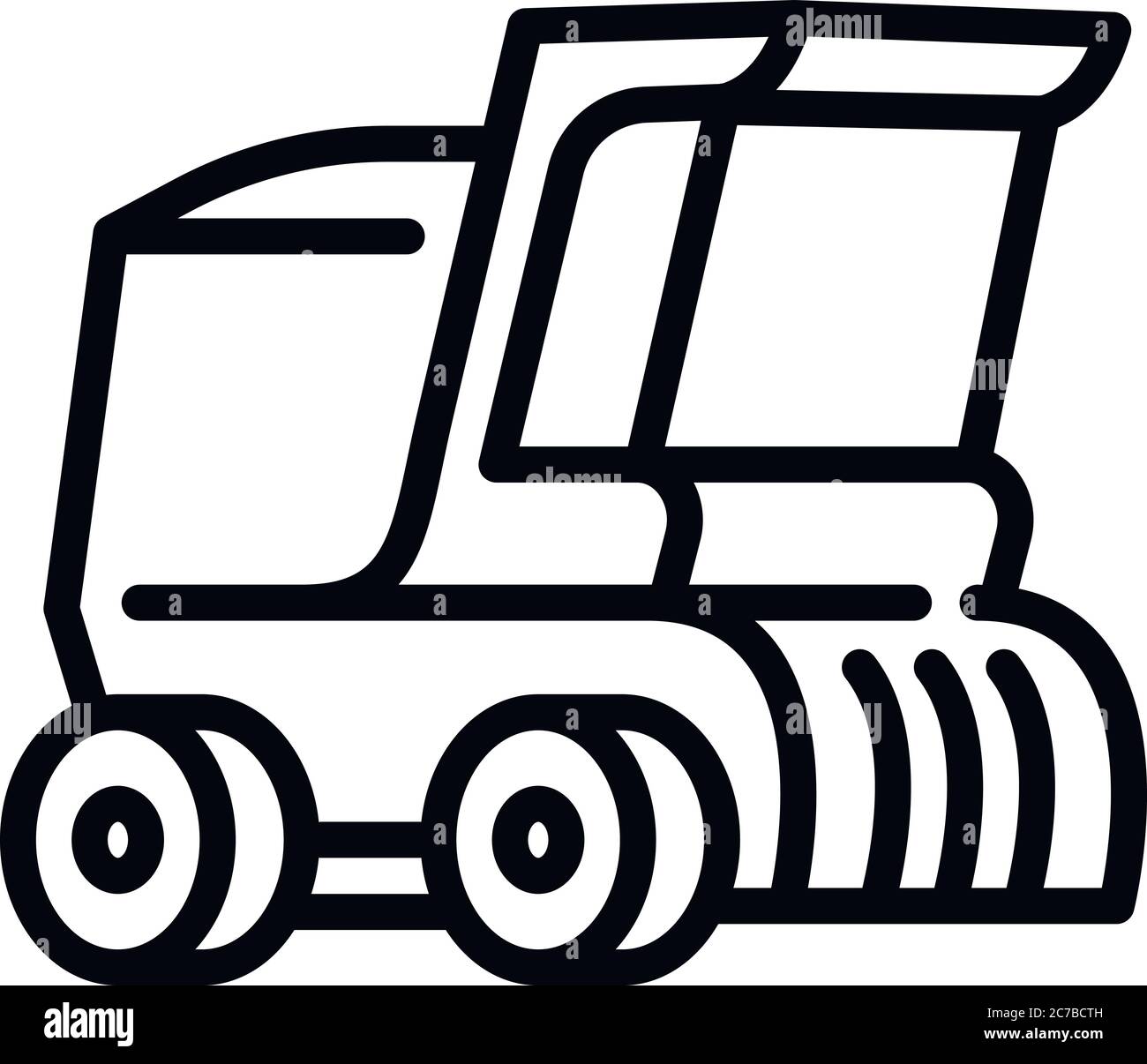 Farm harvester icon. Outline farm harvester vector icon for web design ...