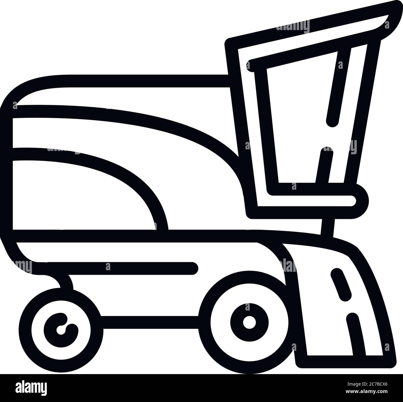 Modern combine icon. Outline modern combine vector icon for web design ...