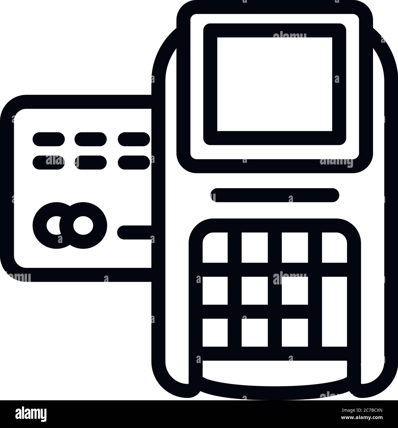 Payment digital terminal icon. Outline payment digital terminal vector ...