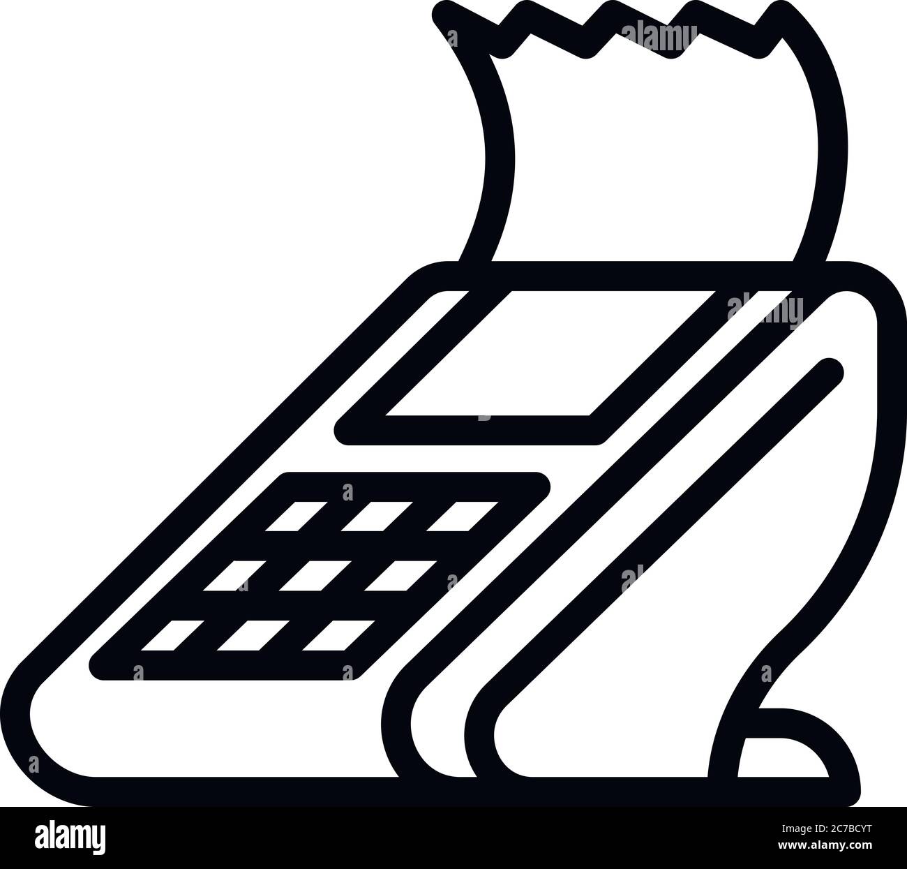 Check pay terminal icon. Outline check pay terminal vector icon for web ...