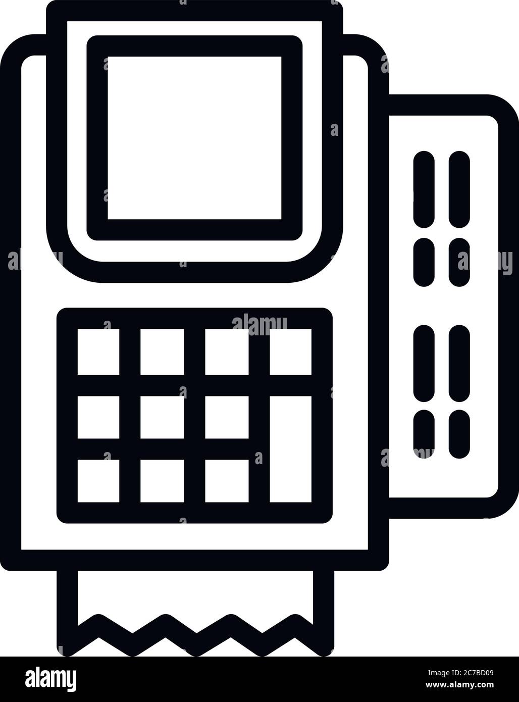Pos terminal device icon. Outline pos terminal device vector icon for ...