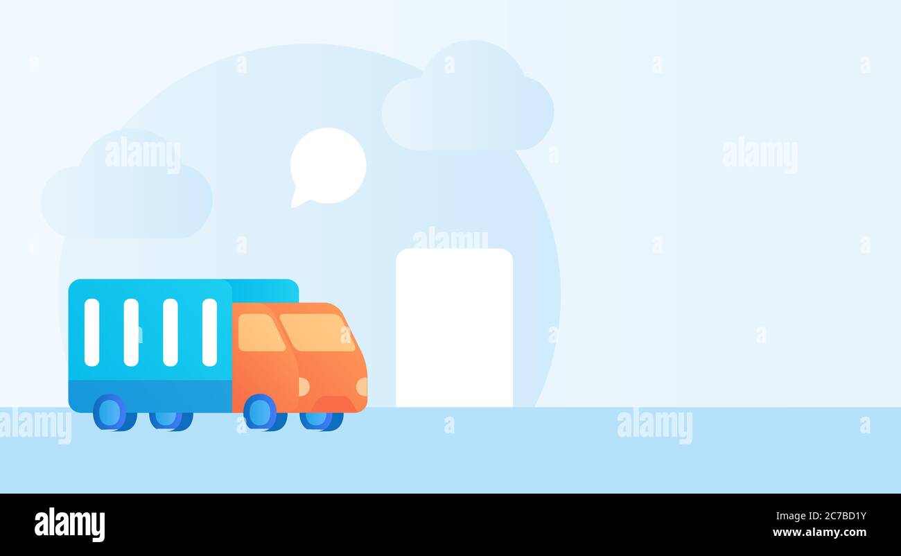 Track delivery service tracking truck using smartphone application icon ...