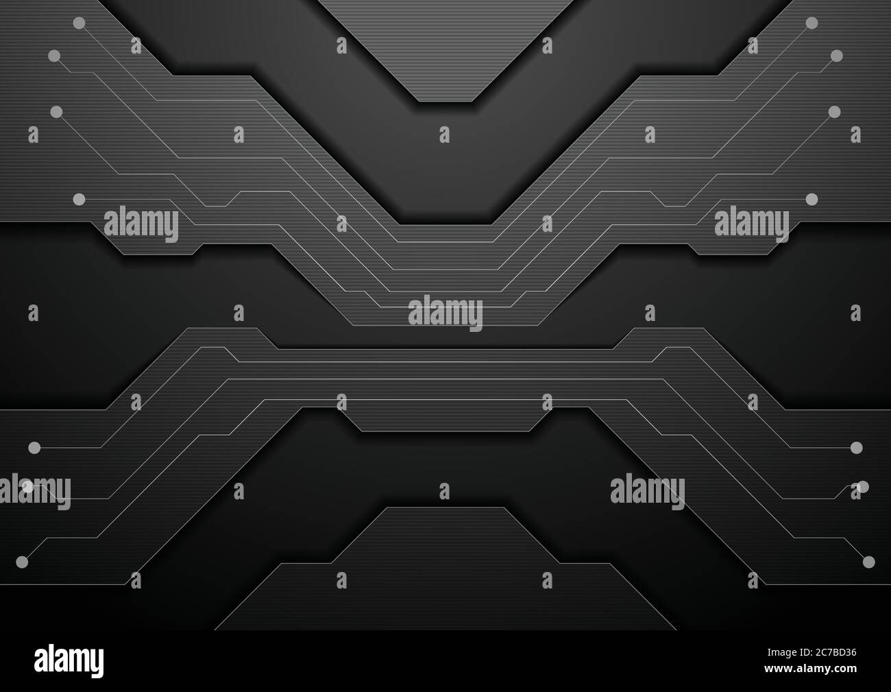 Black circuit board technology abstract background. Concept vector ...