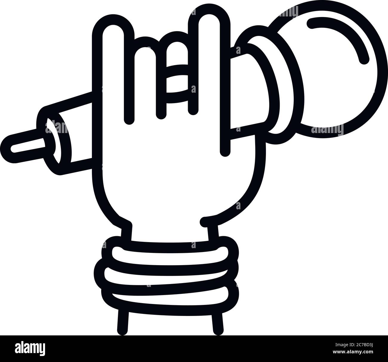 Singer microphone icon. Outline singer microphone vector icon for web ...