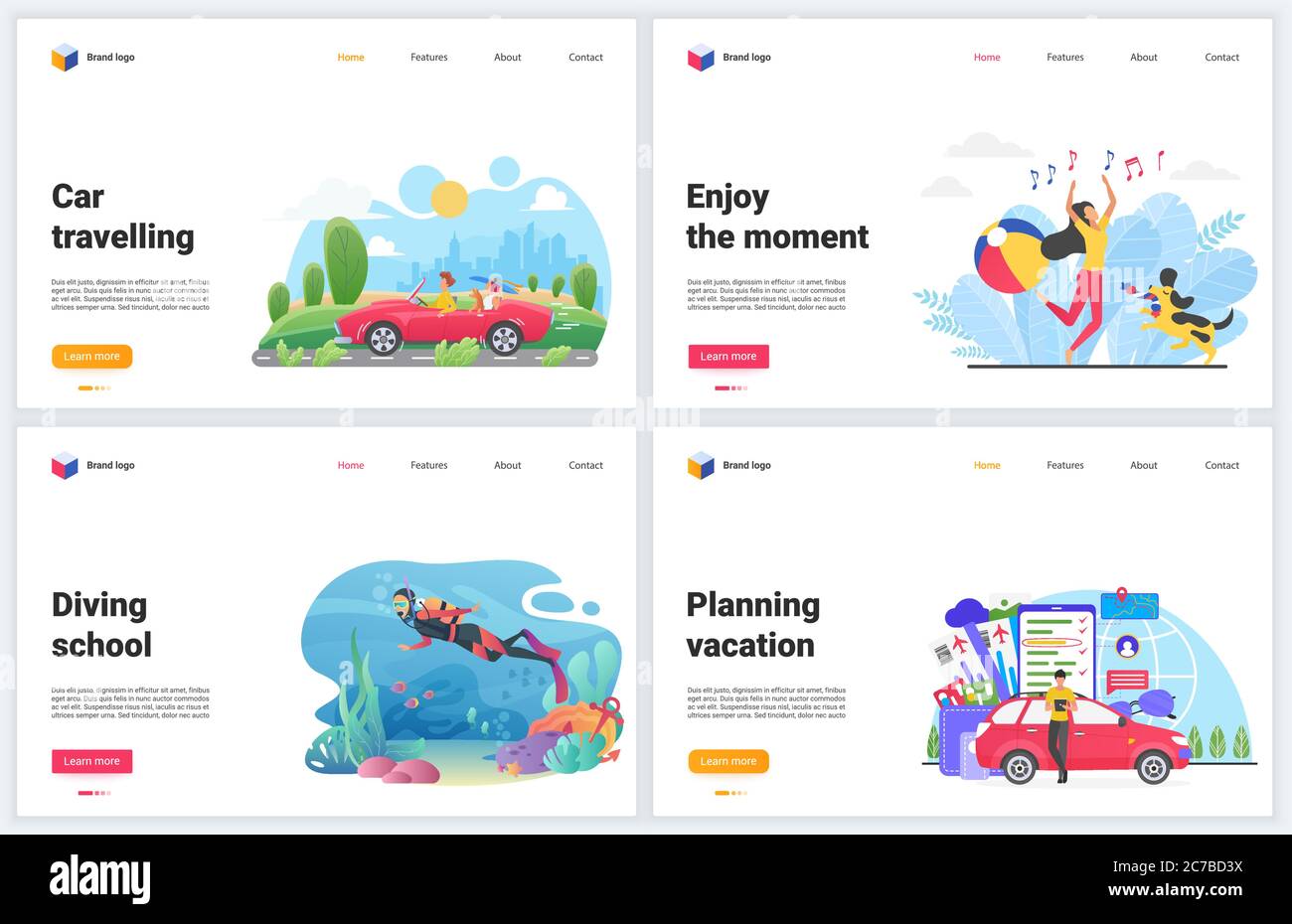 Summer vacation mobile application Stock Vector Images - Alamy