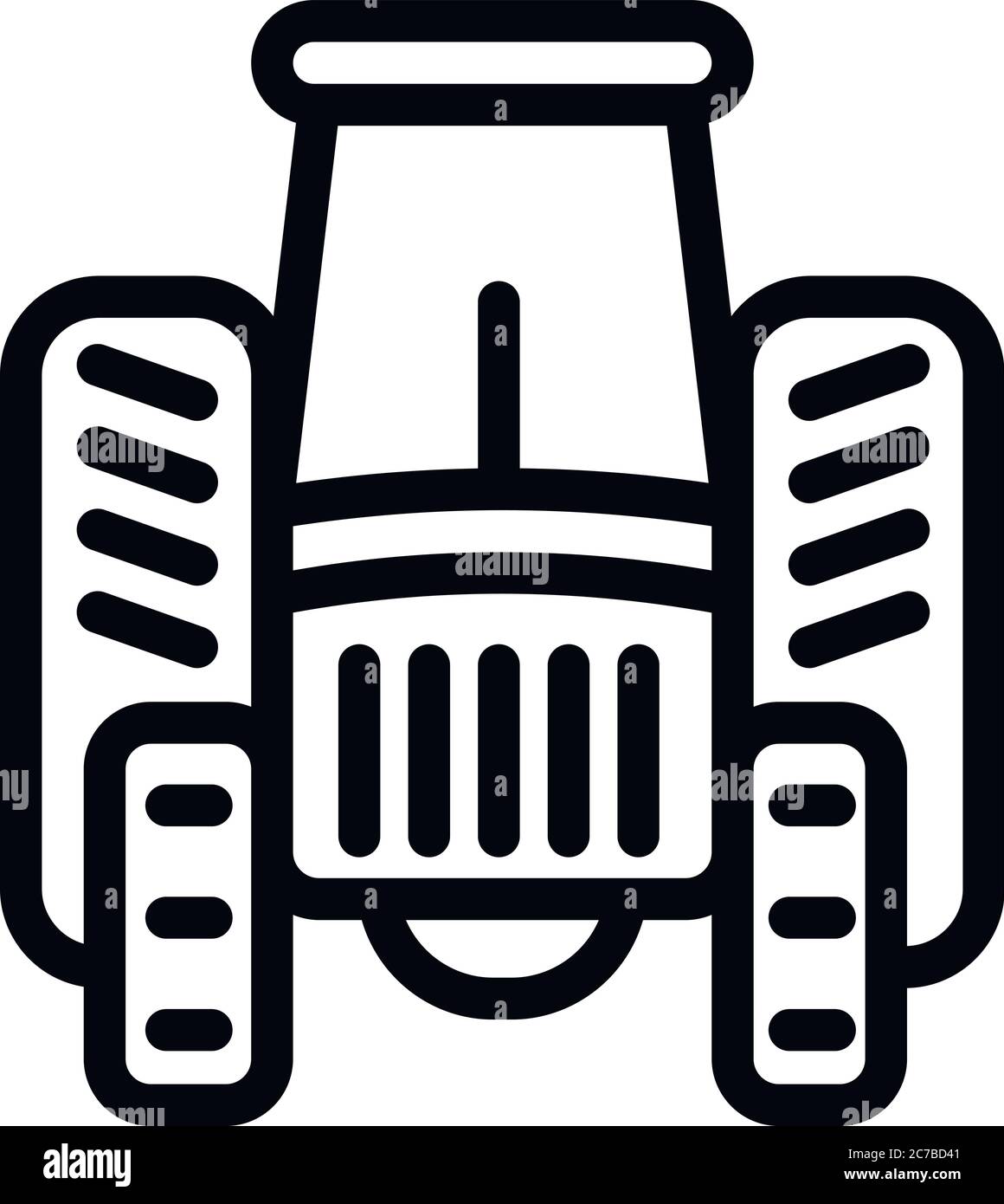 Industry tractor icon. Outline industry tractor vector icon for web ...