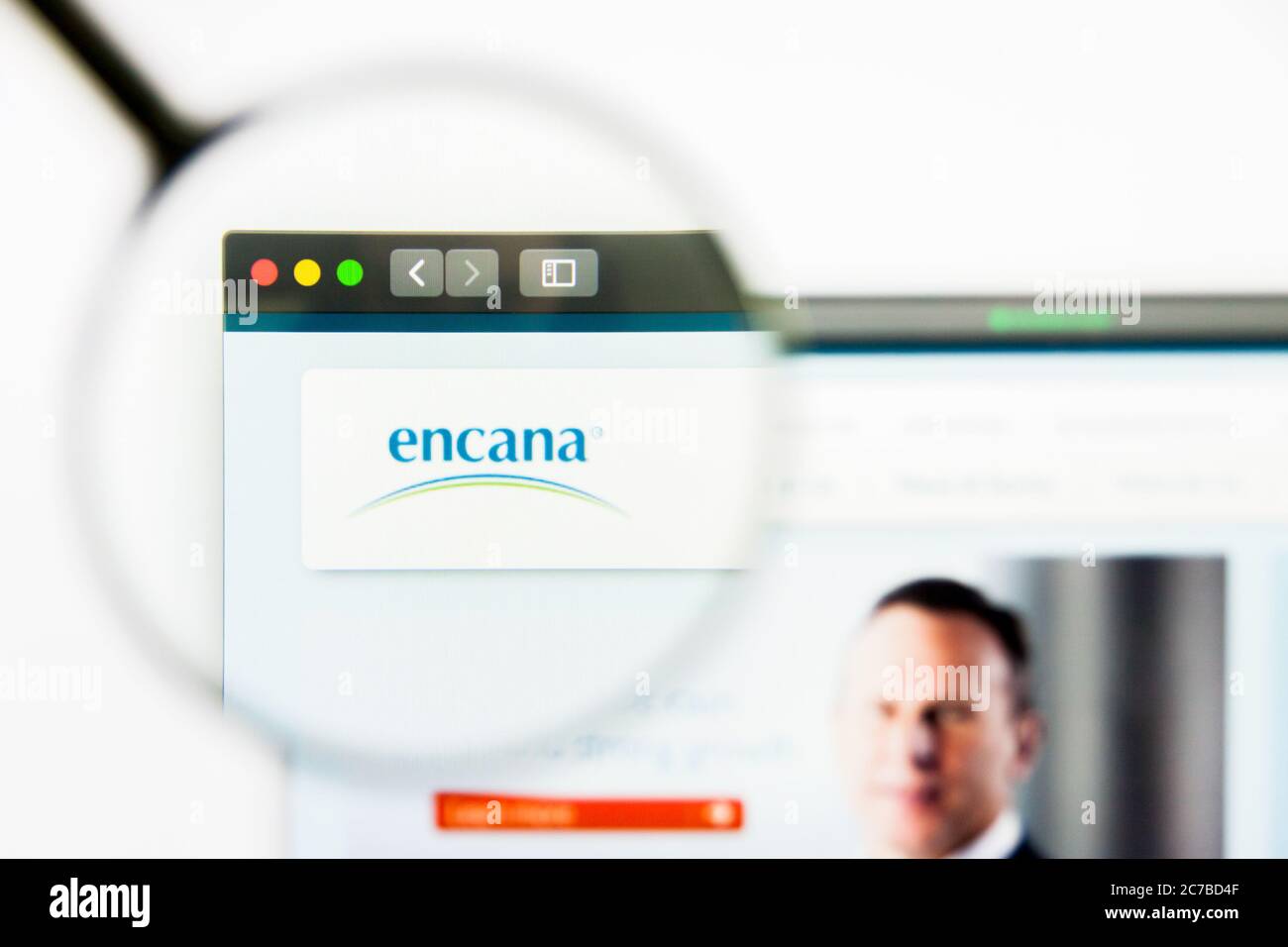 Los Angeles, California, USA - 25 March 2019: Illustrative Editorial of Encana website homepage ...