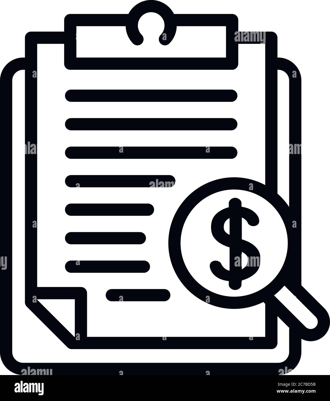 Finance report icon. Outline finance report vector icon for web design ...
