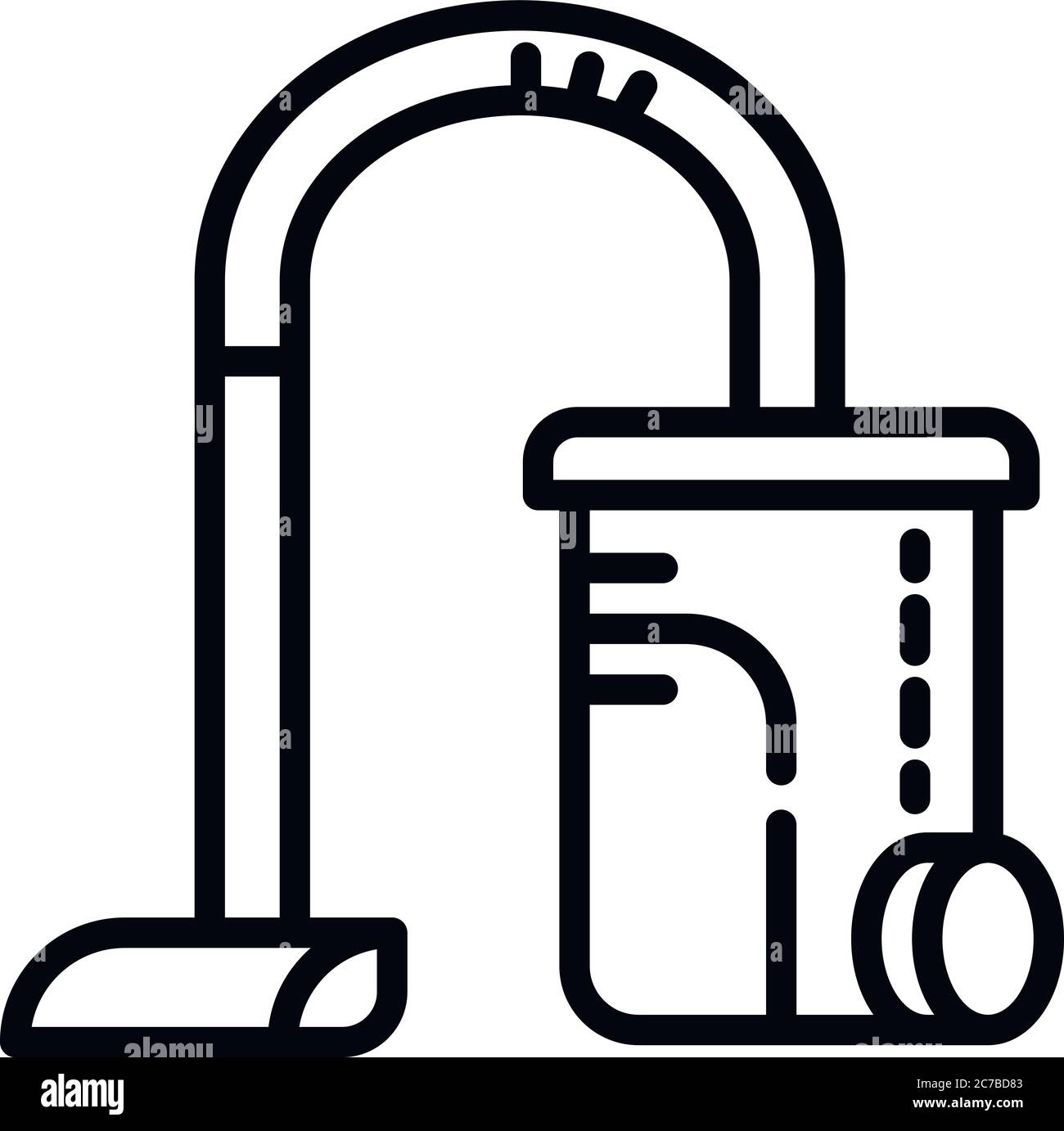 Machine vacuum cleaner icon. Outline machine vacuum cleaner vector icon ...