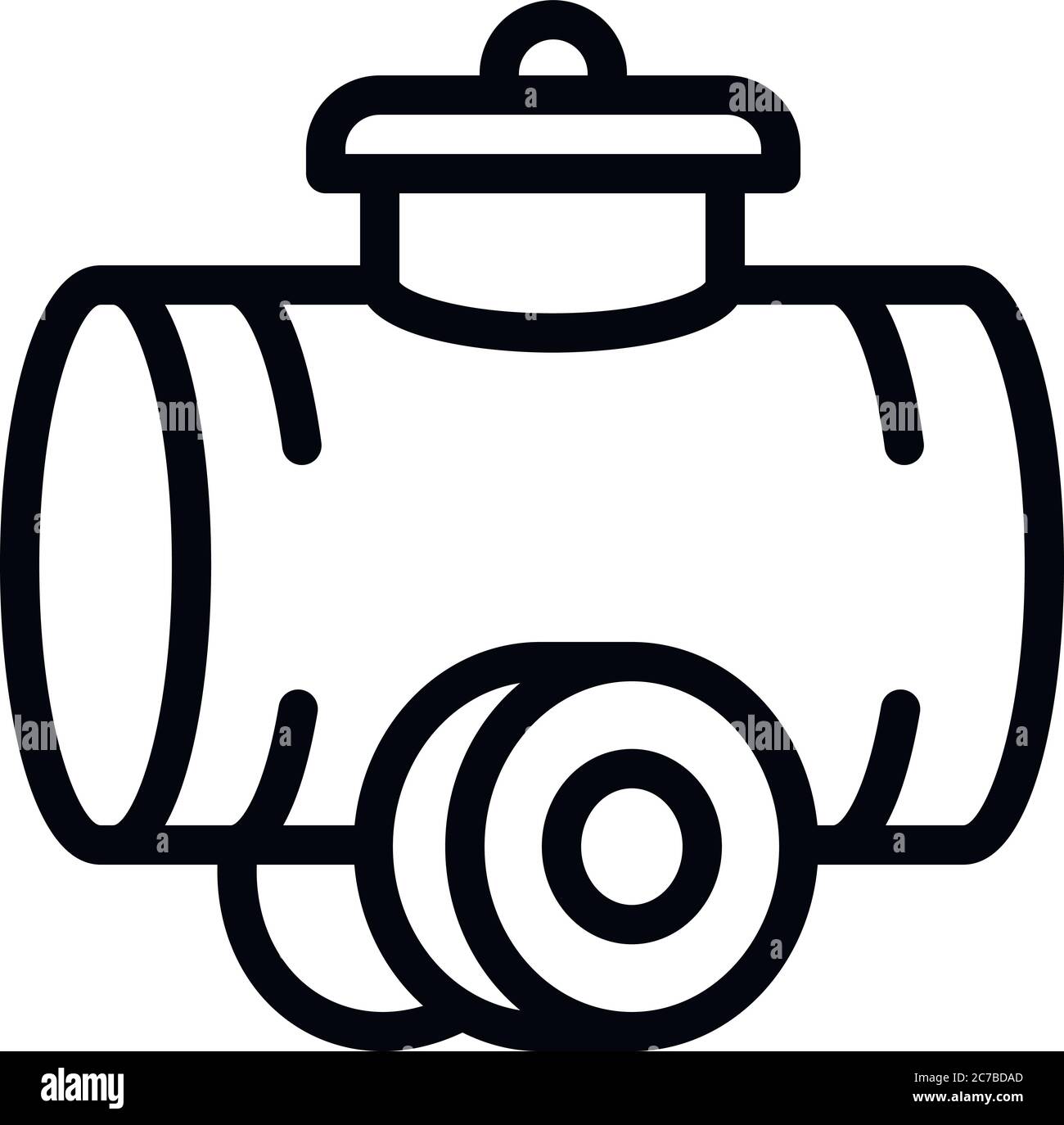 Tractor cistern icon. Outline tractor cistern vector icon for web ...