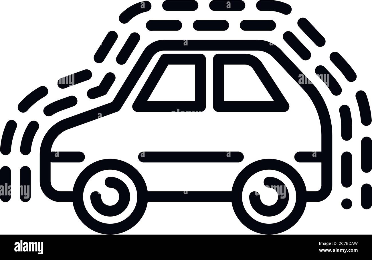 Driverless car icon. Outline driverless car vector icon for web design ...