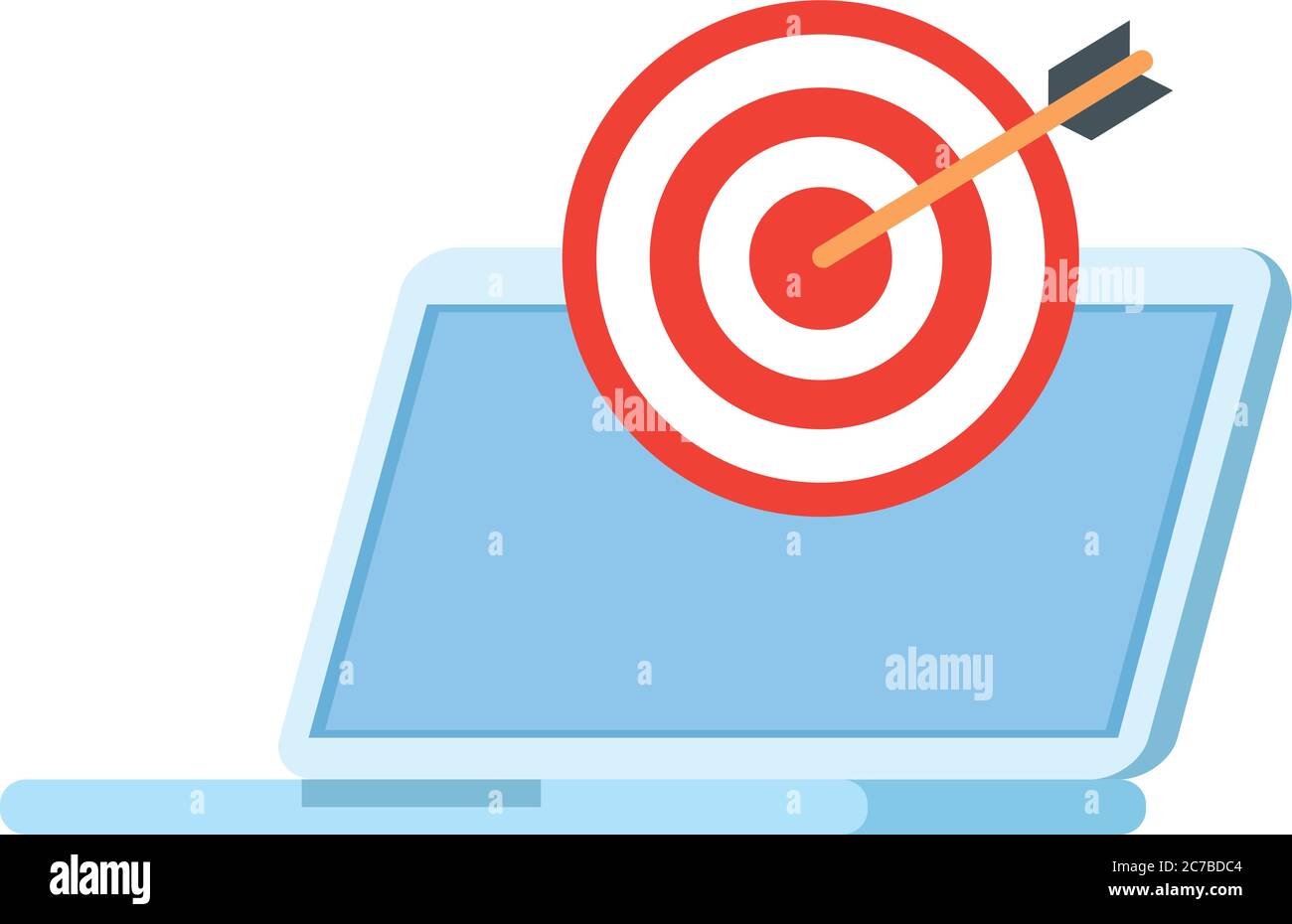 target over laptop vector design Stock Vector Image & Art - Alamy