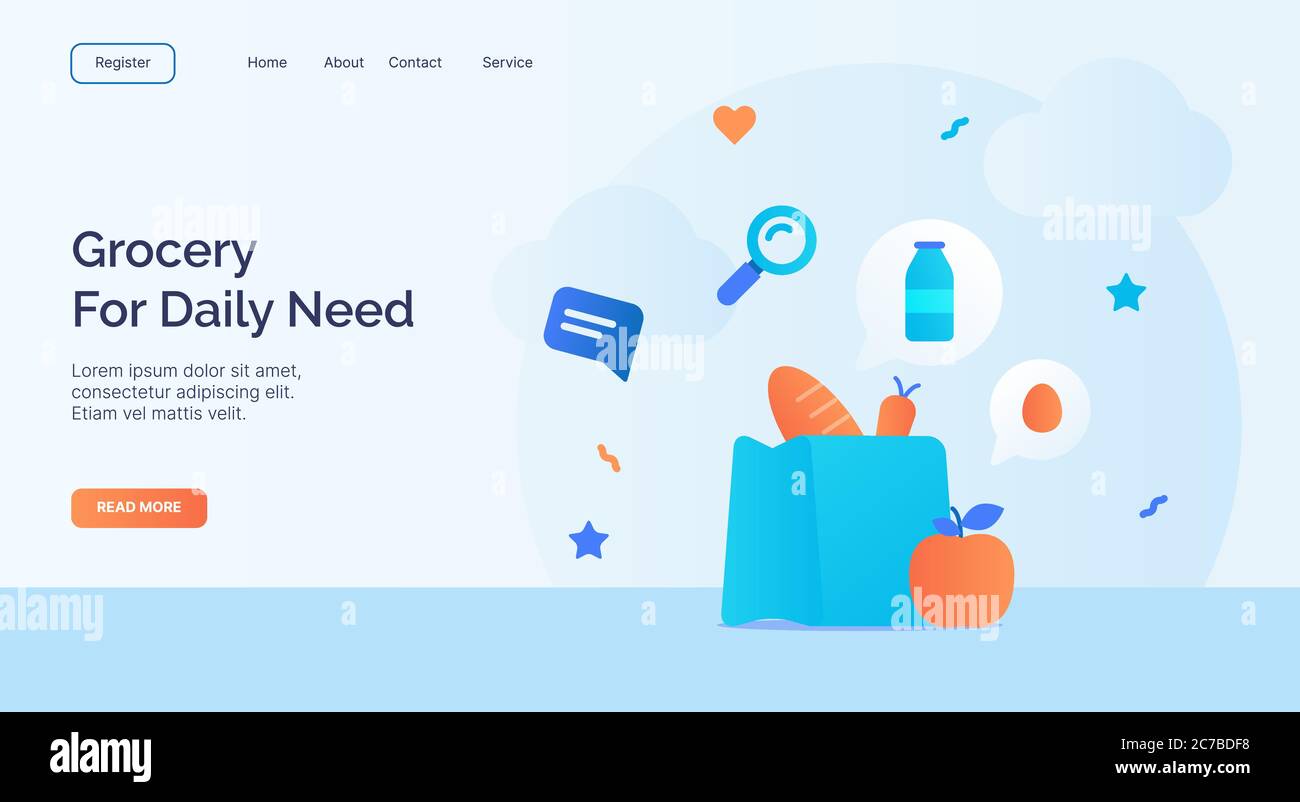 Grocery for daily need icon campaign for web website home homepage ...