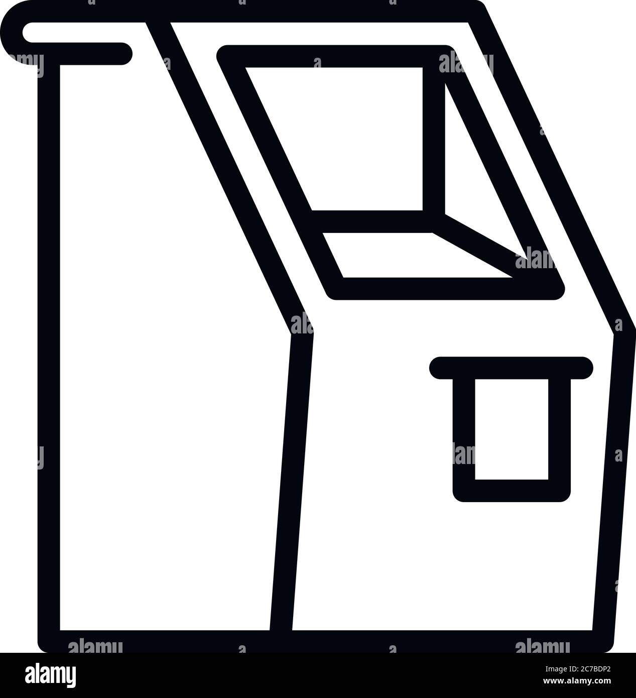 Bank terminal icon. Outline bank terminal vector icon for web design ...