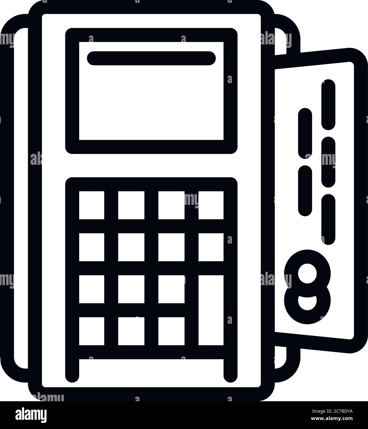 Terminal machine icon. Outline terminal machine vector icon for web ...