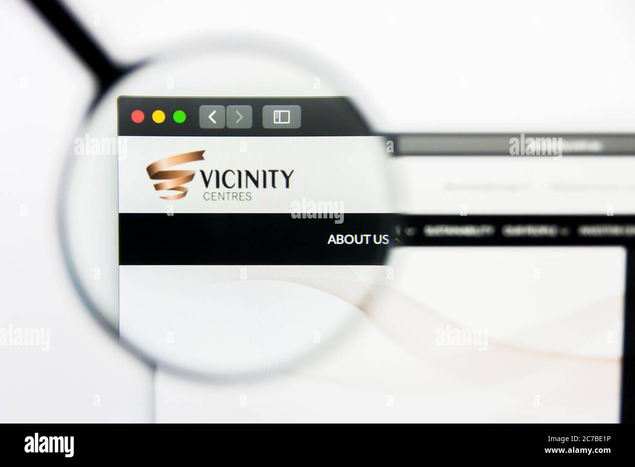 Los Angeles, California, USA - 25 March 2019: Illustrative Editorial of Vicinity Centres website ...