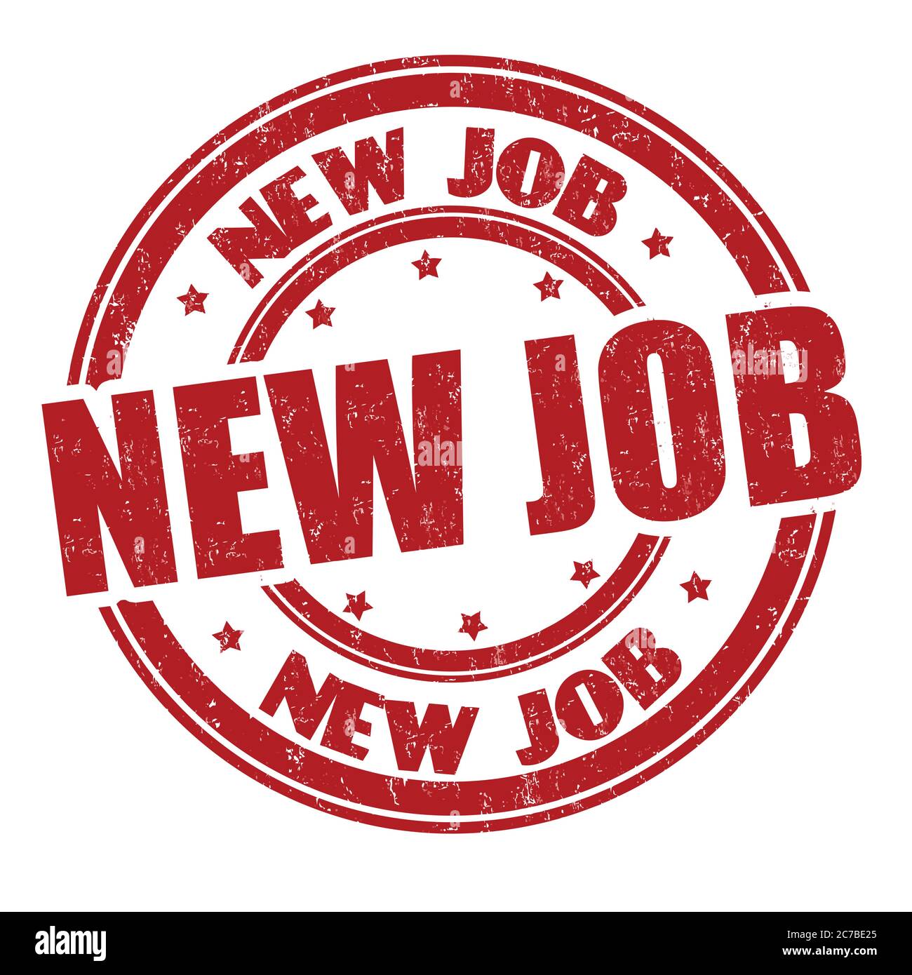 New job sign or stamp on white background, vector illustration Stock ...