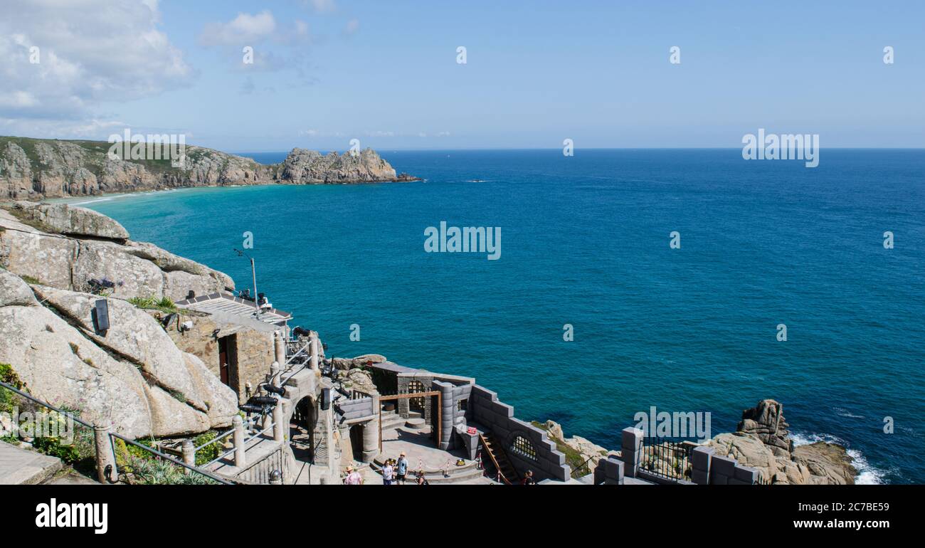 Beautiful summer day at the Minack Theatre in Cornwall, England Stock ...