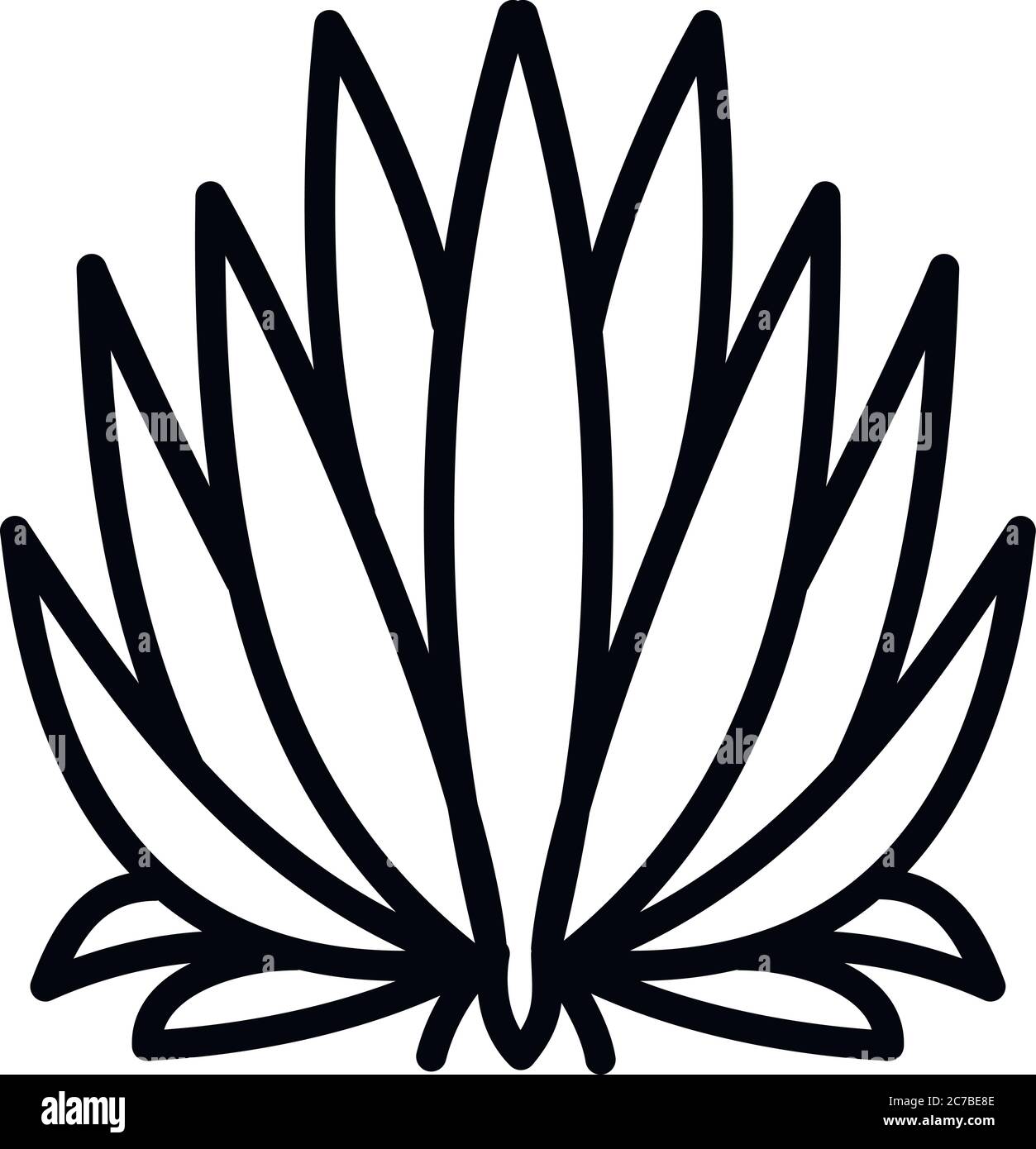 Succulent icon. Outline succulent vector icon for web design isolated ...