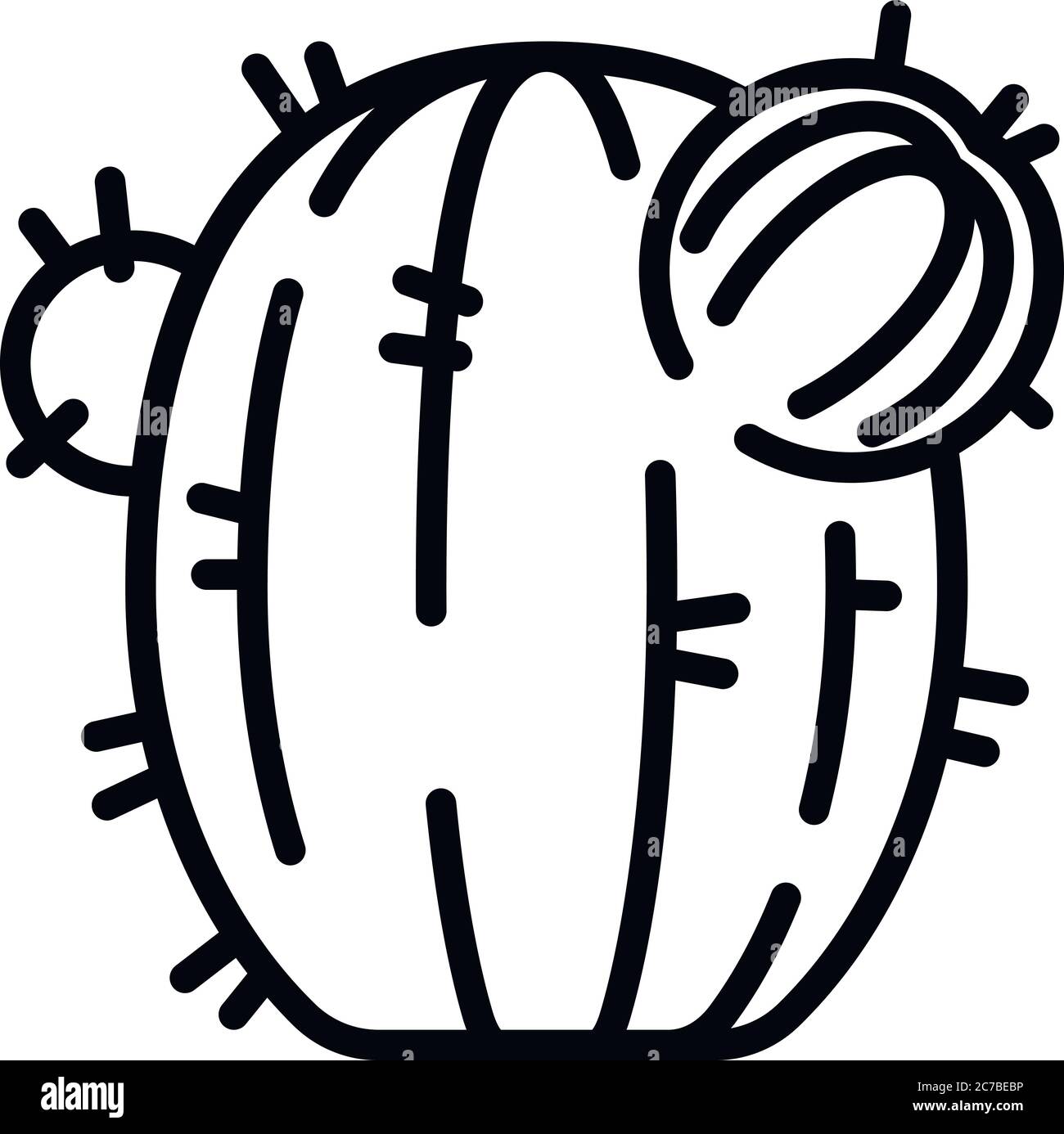 Cactus icon. Outline cactus vector icon for web design isolated on ...