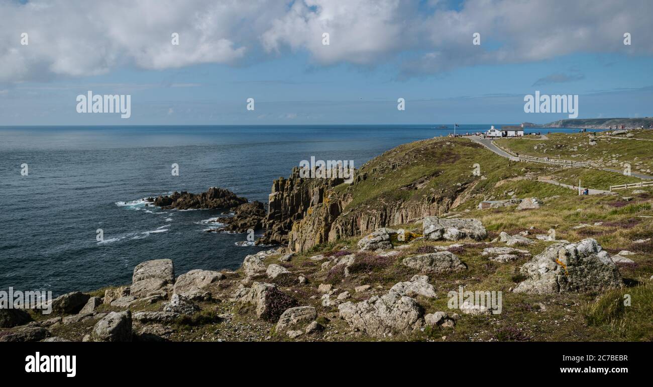 Beautiful summer day with a view in Land`s End, Cornwall, England Stock ...