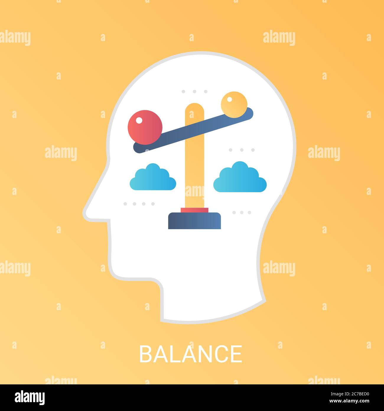 Vector Balance concept. Modern gradient flat style Stock Vector Image ...