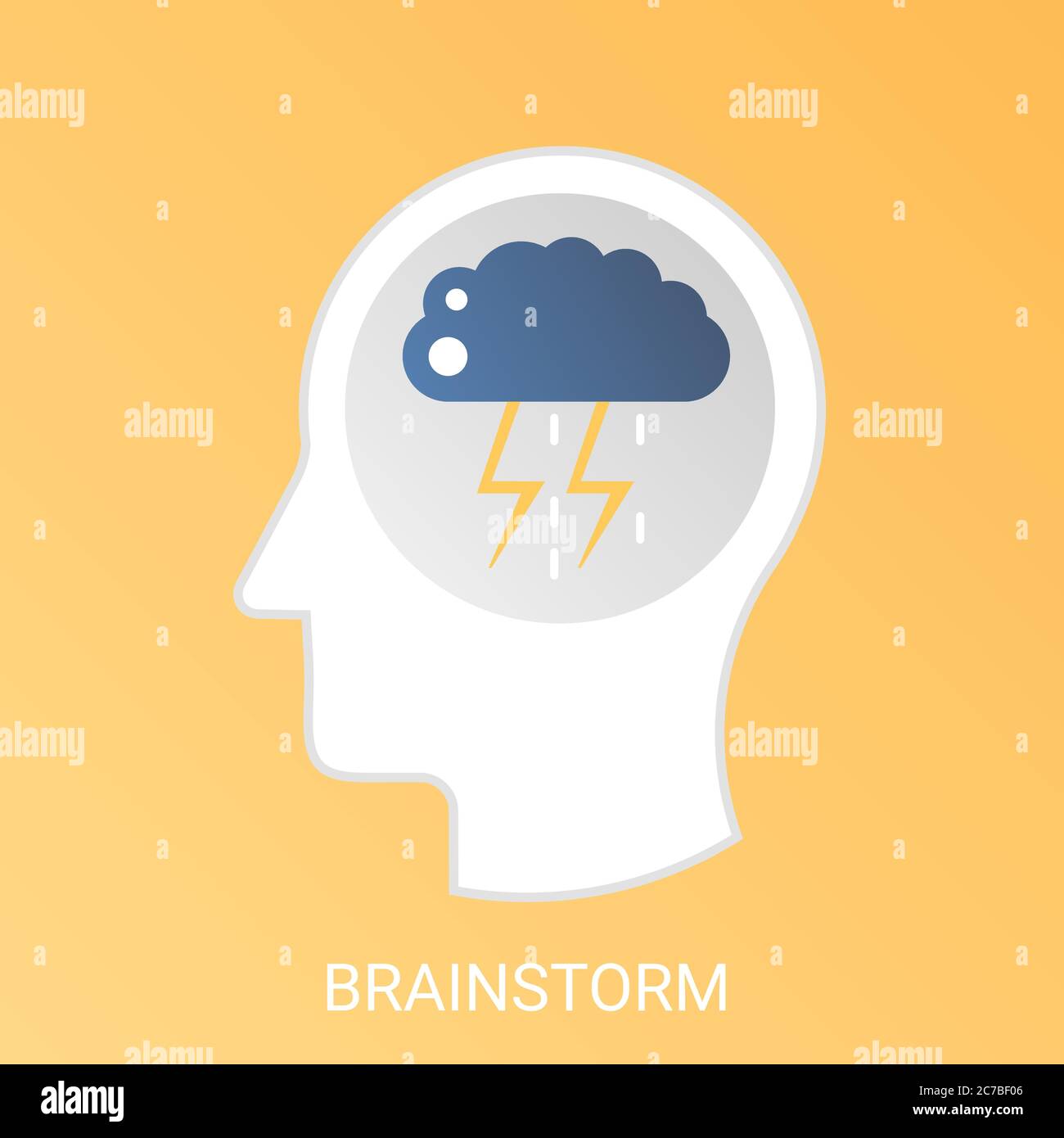 Vector Brainstorm concept. Modern gradient flat style Stock Vector ...